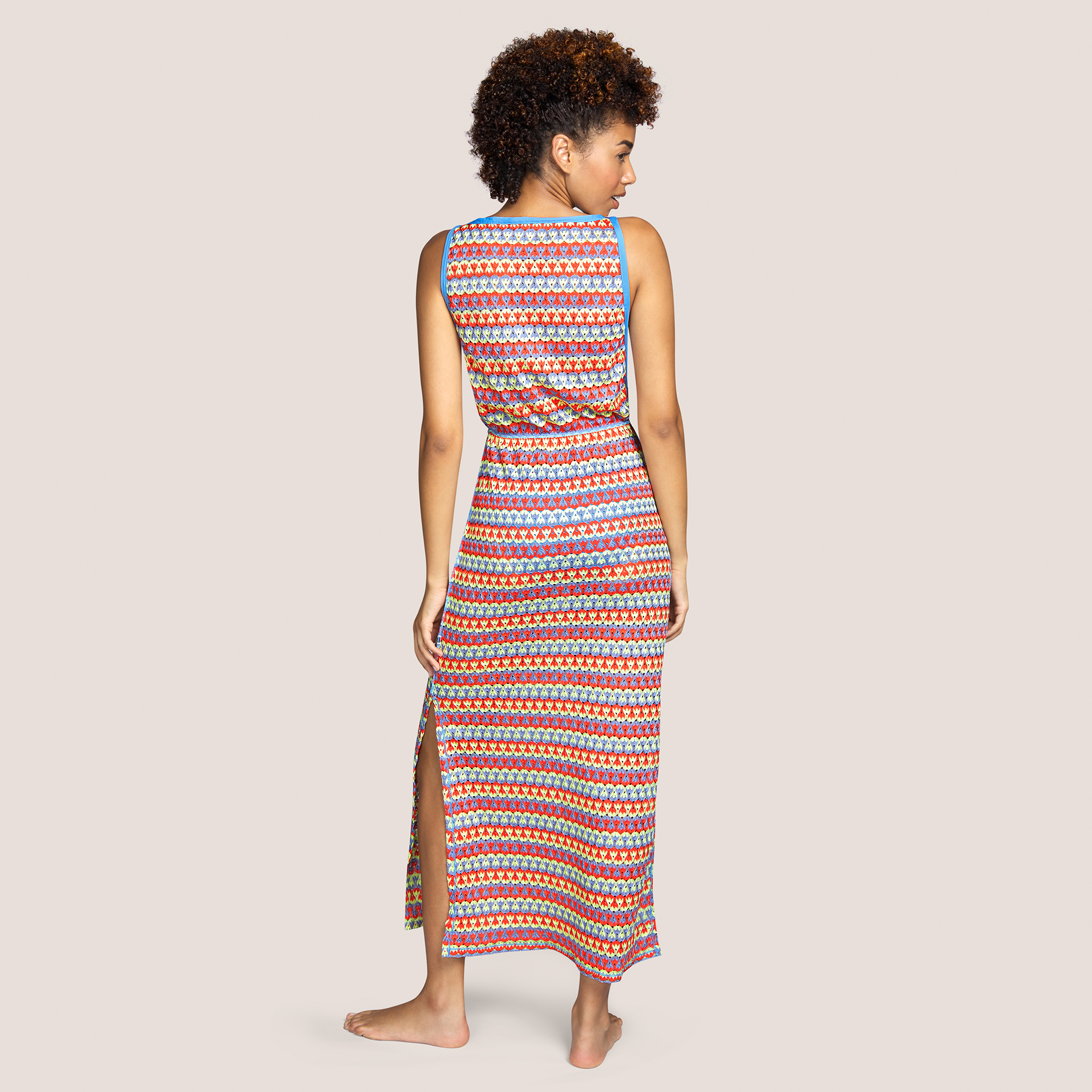 Andres Sarda Swimwear IMAGINE rainbow badmode lange jurk | Fraai